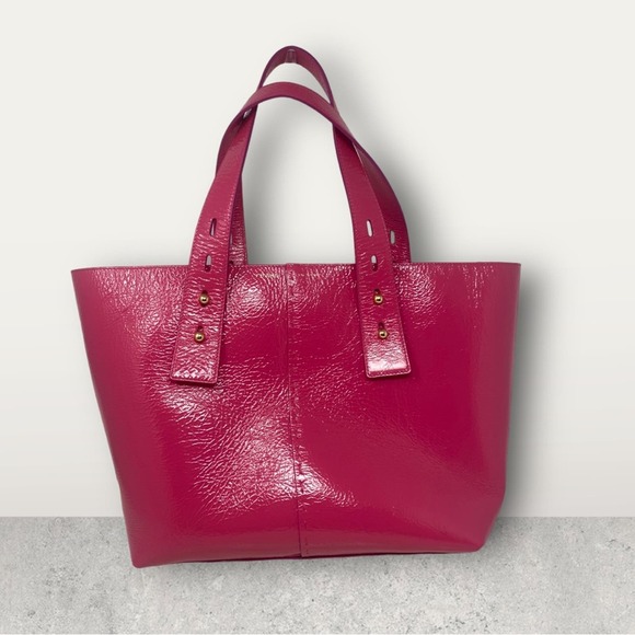 Frame Denim | Bags | Frame Denim Les Second Raspberry Pink Patent ...